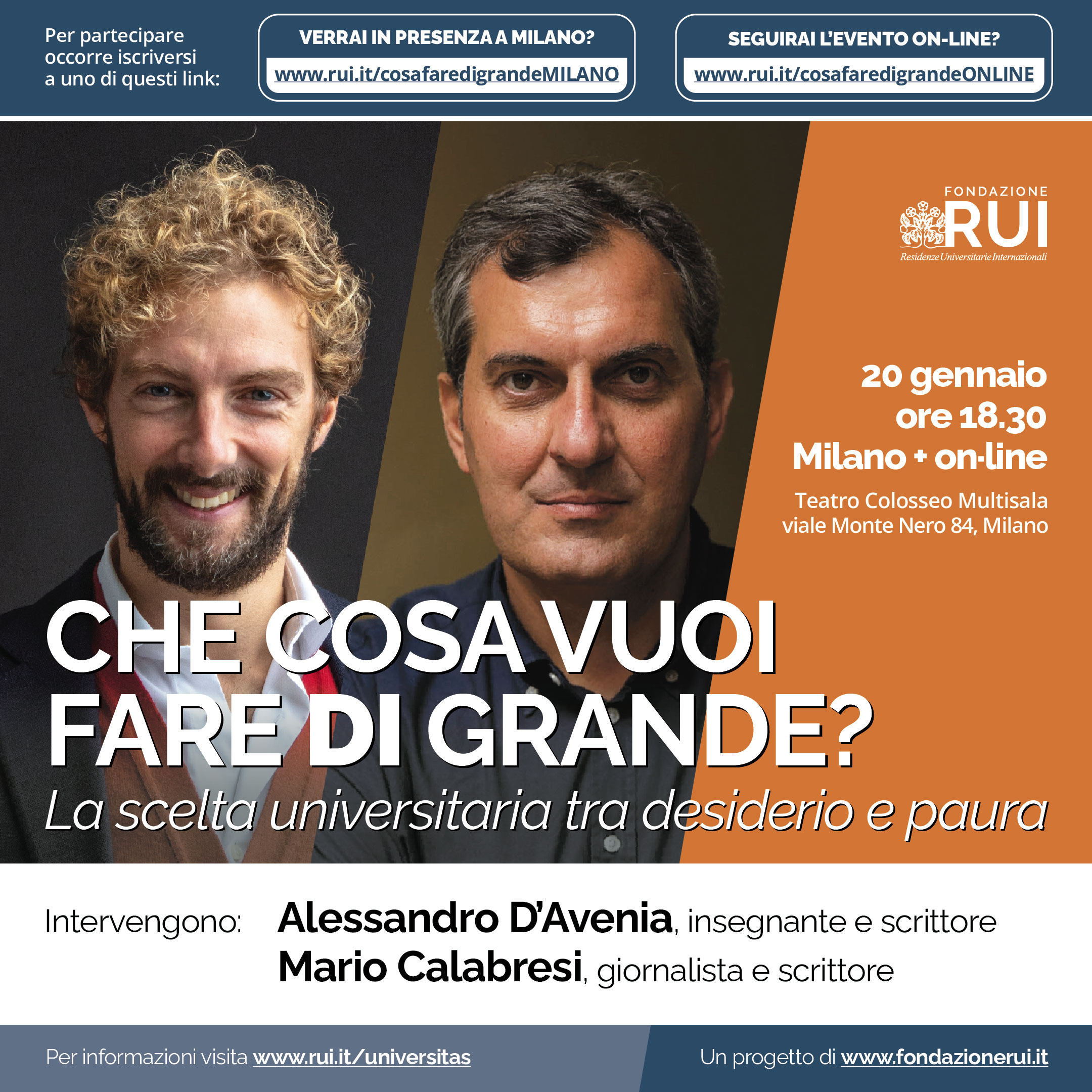 Universitas 2025: D’Avenia e Calabresi incontrano più di 800 studenti ...